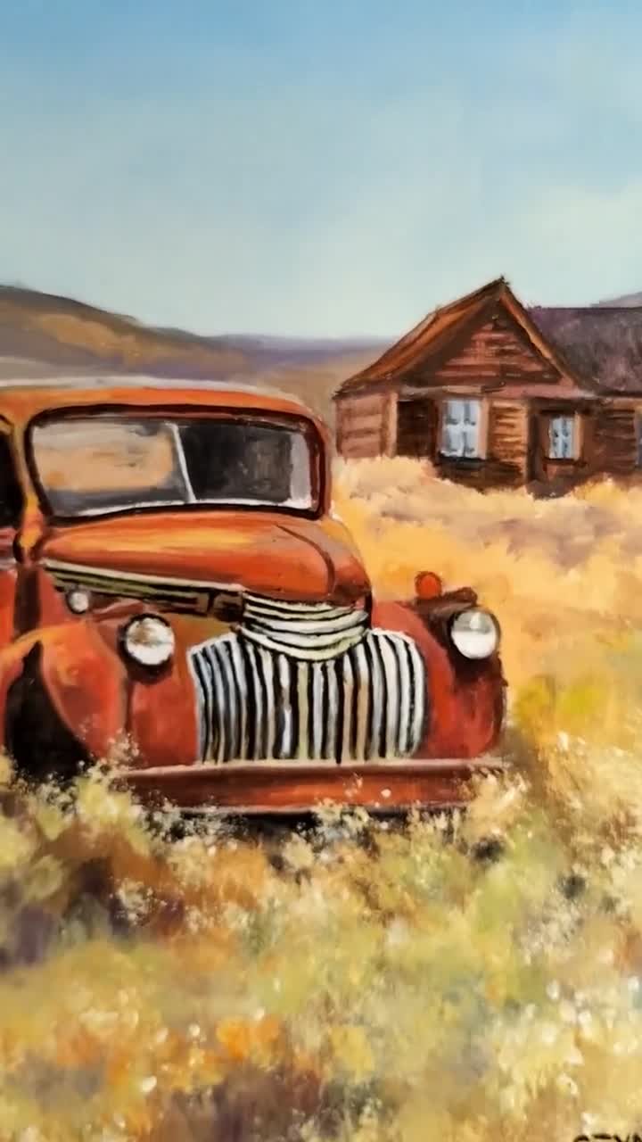 Antique Trucks Calming Artwork