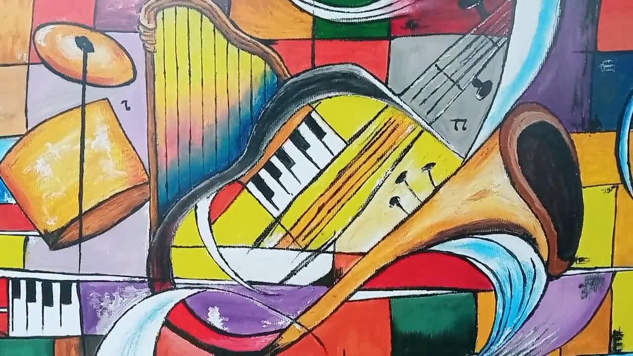 Abstract Art Musical Instruments