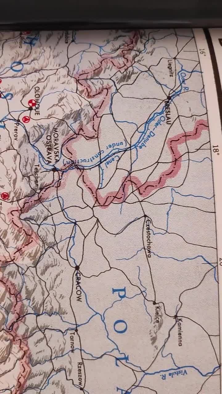 Mappa Del Fiume Danubio