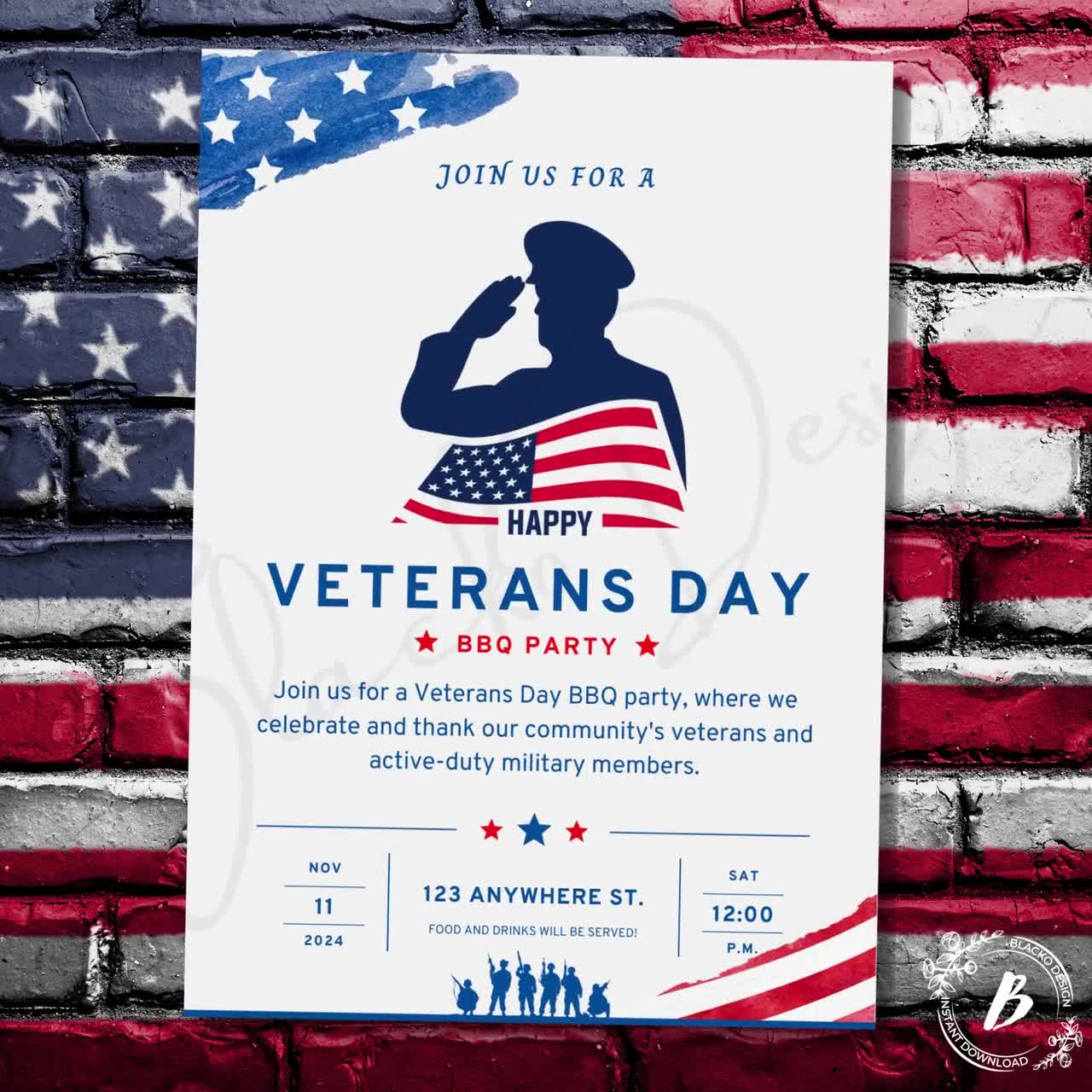 Holiday Party Invitation For Veterans You Have Been Drafted! B Day