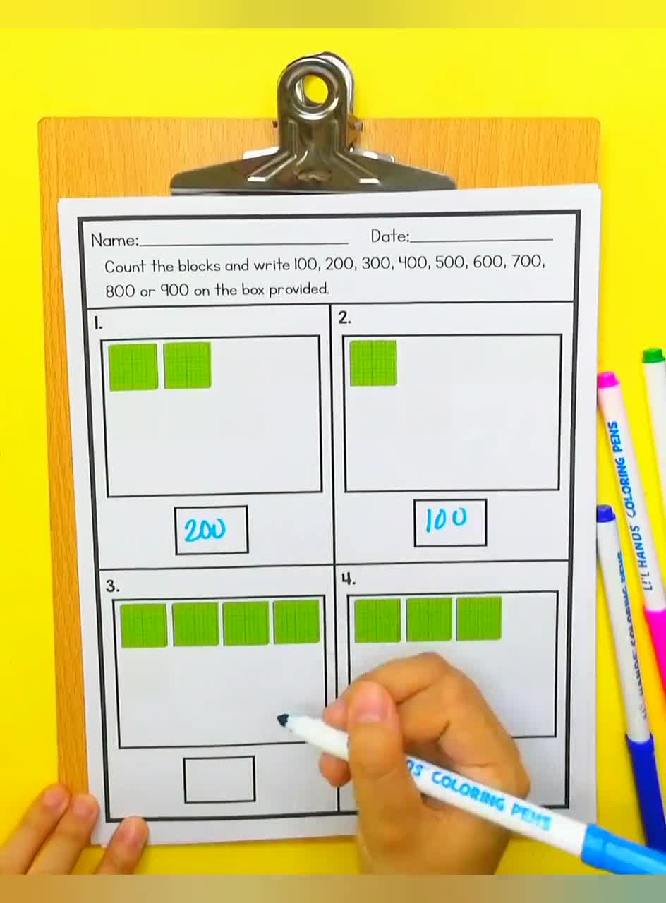 Hojas De Trabajo De Centenas, Decenas Y Unidades Reconocer Las