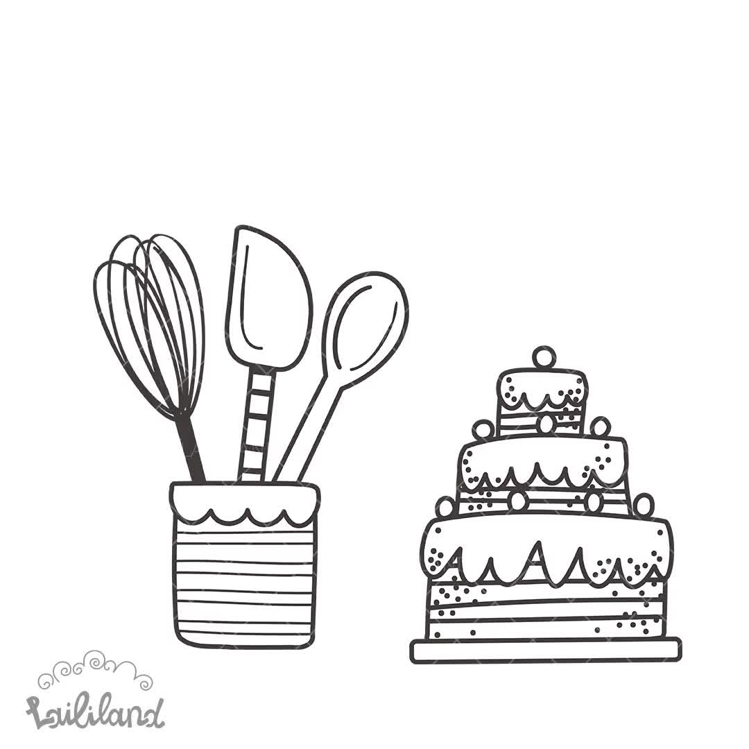 Bake Clipart Black And White