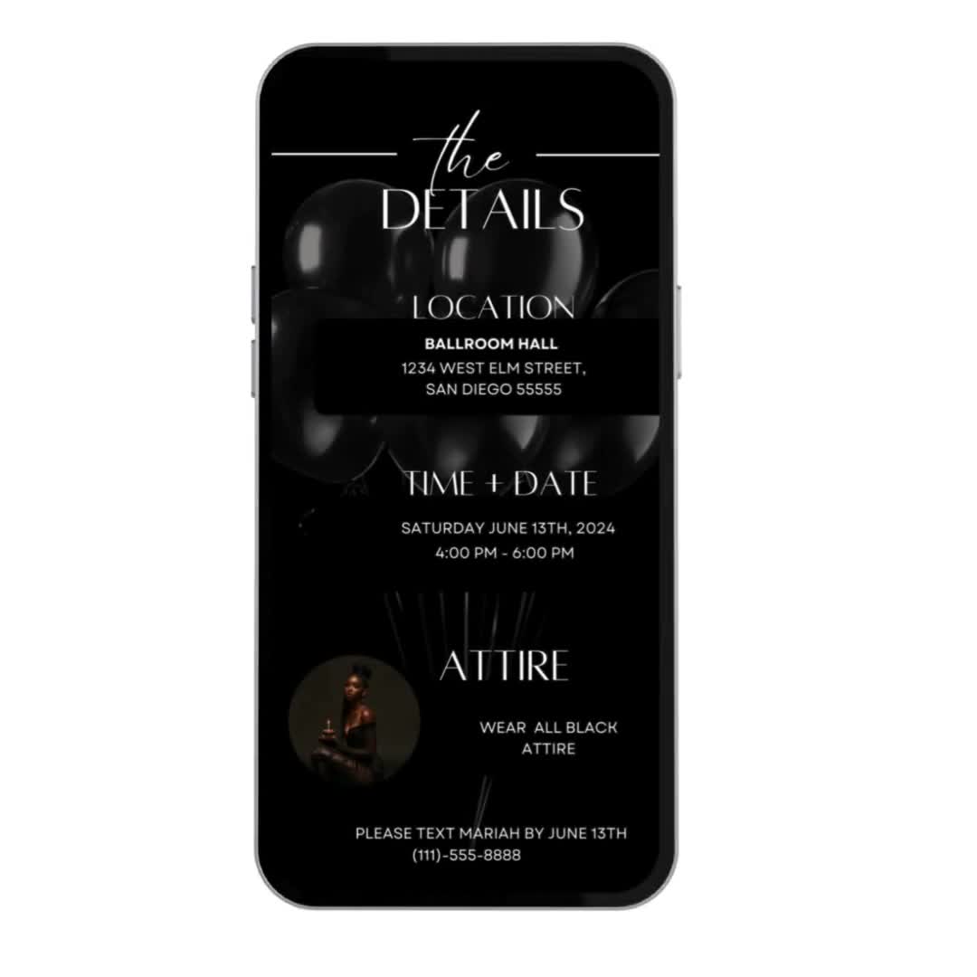 Guests Wear Black Birthday Invitation Wording Samples Luxury Classy