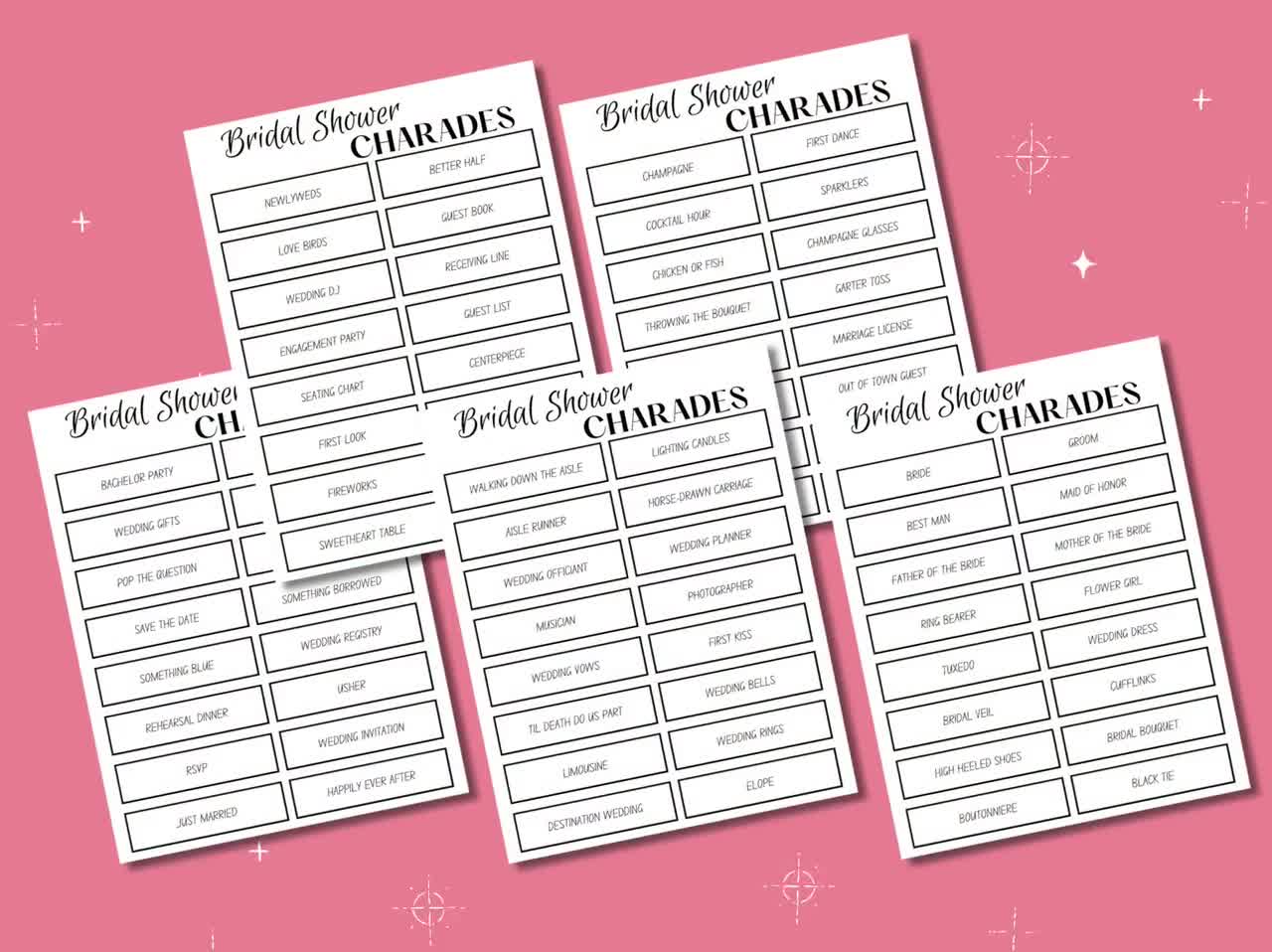 Wedding Charades Word List 13 Creative Bridal Shower Game Ideas To