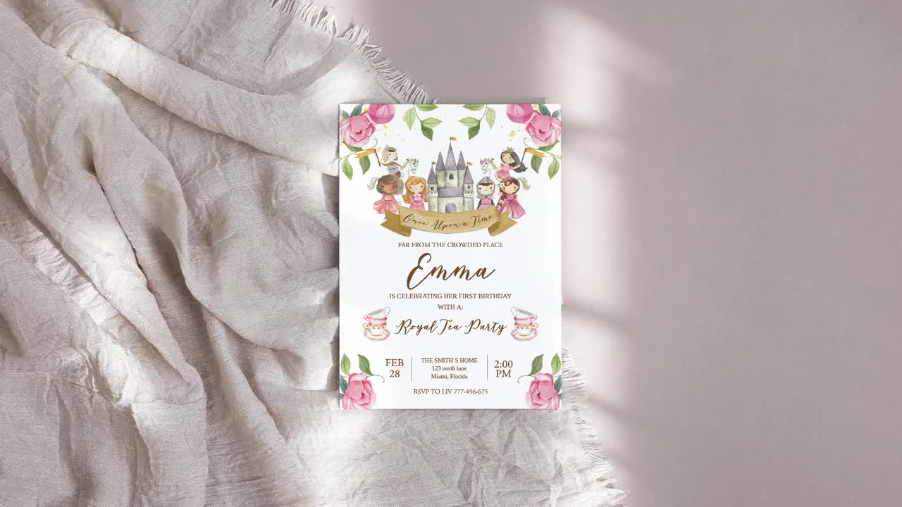 Once Upon A Time Tea Party Invitation