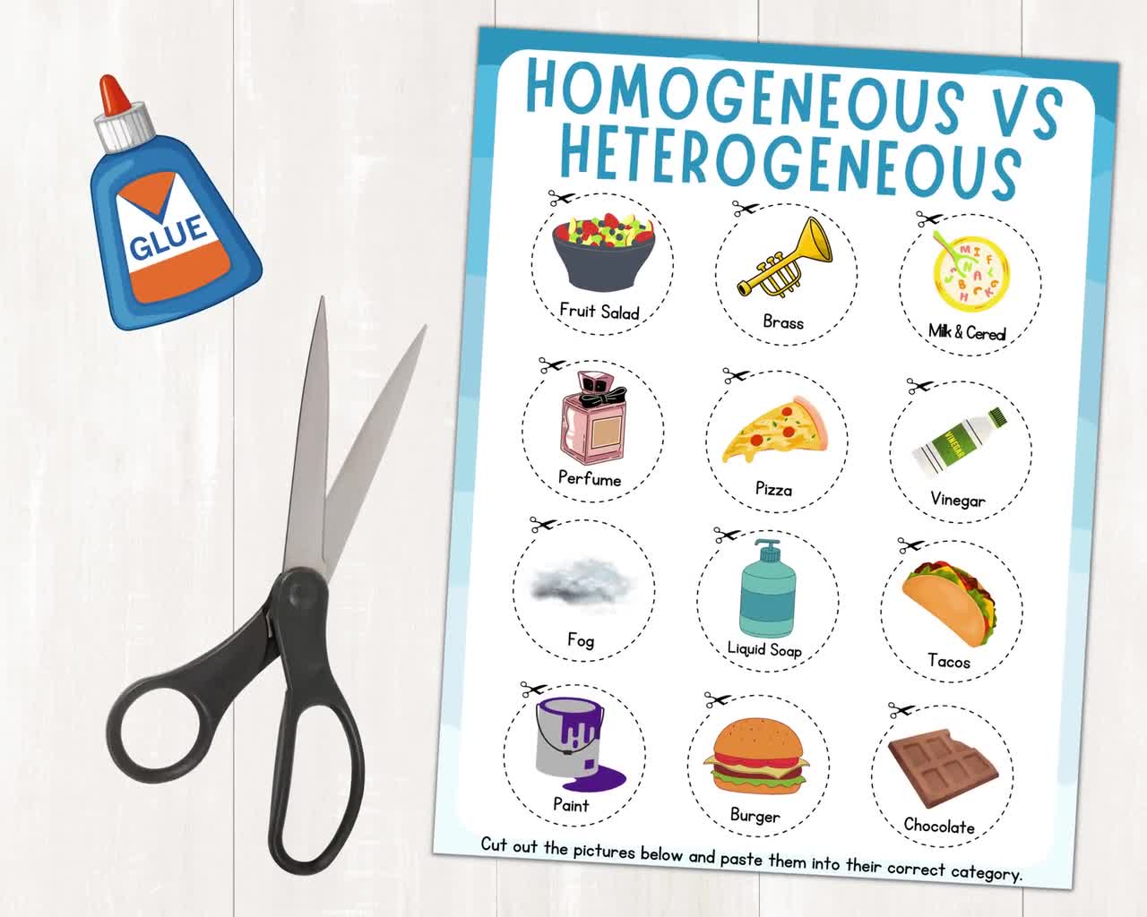 Heterogeneous And Homogeneous Mixtures Worksheet Homogeneous Or