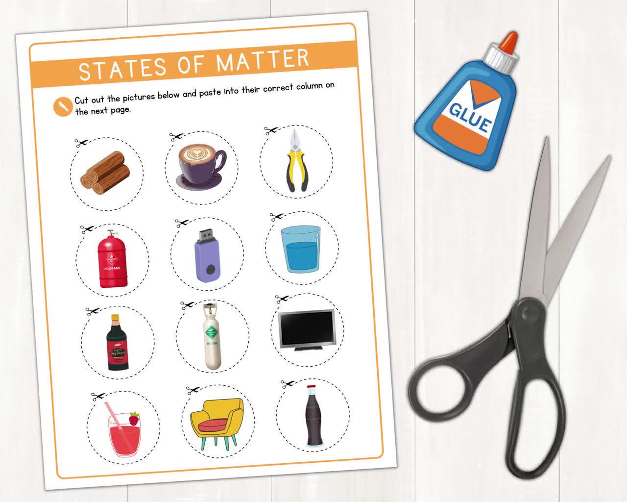 Types Of Matter Sorting Worksheet Free Worksheet Wednesday: States Of