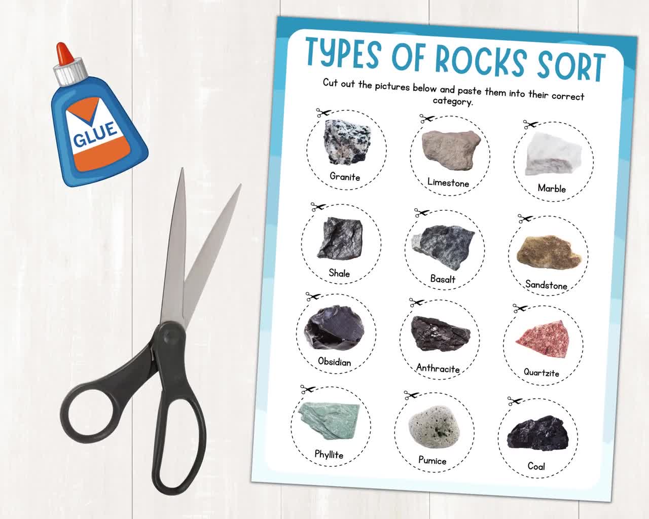 Types Of Rocks Activity