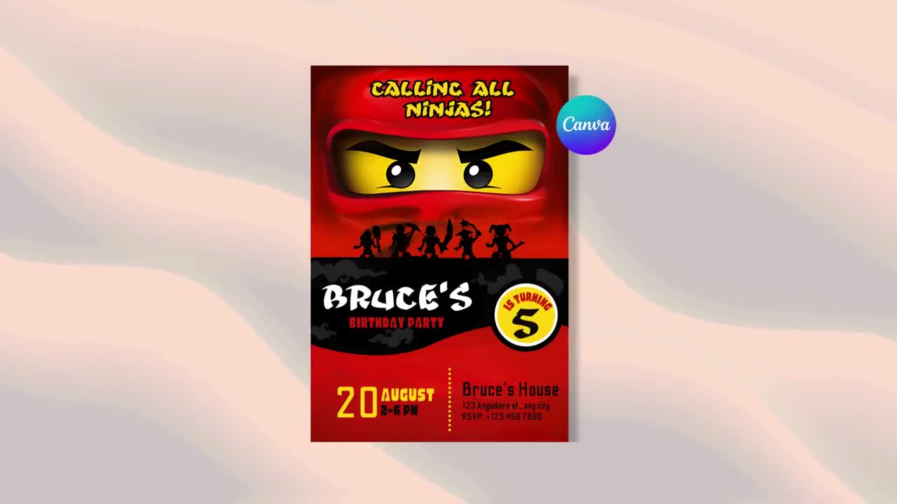 Lego Ninjago Invitations Free Downloads