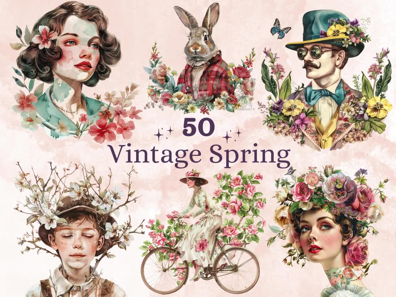 Spring Vintage Illustrations