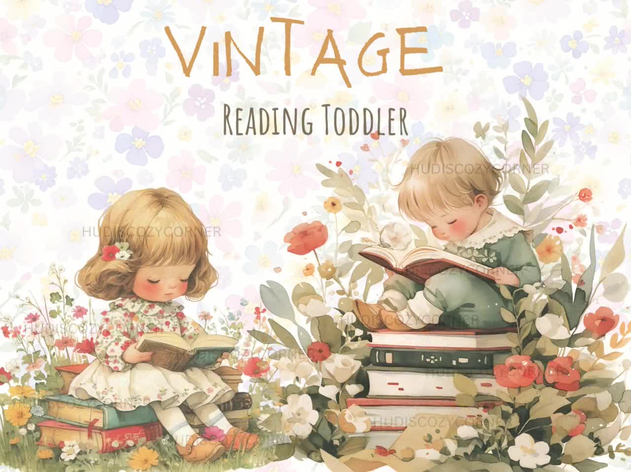 Reading Watercolor Illustrations