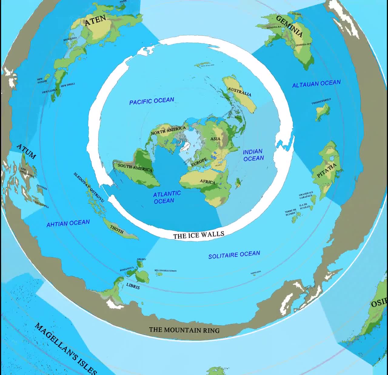 Carte Du Monde De La Chanson De Glace Et De Feu