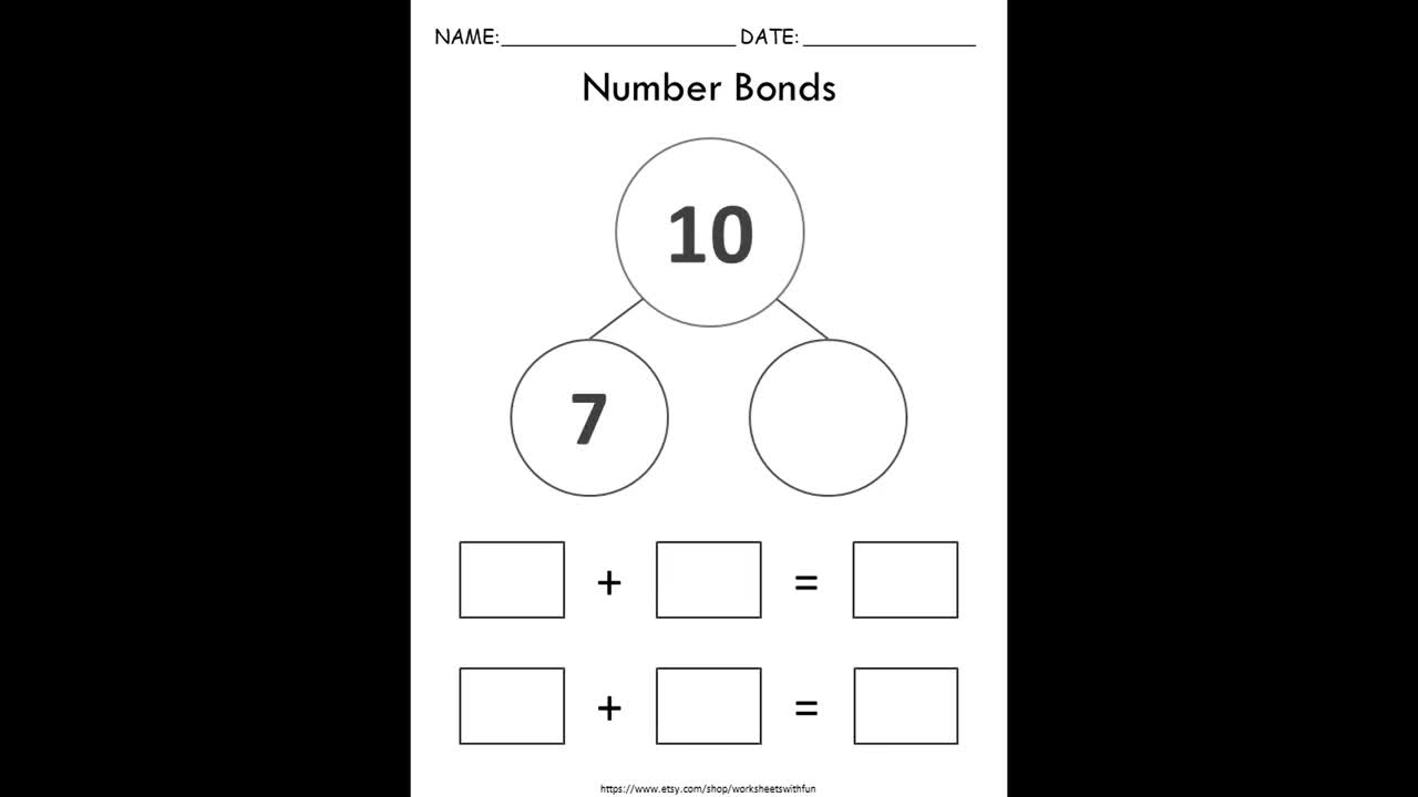 Number Bond Missing Parts