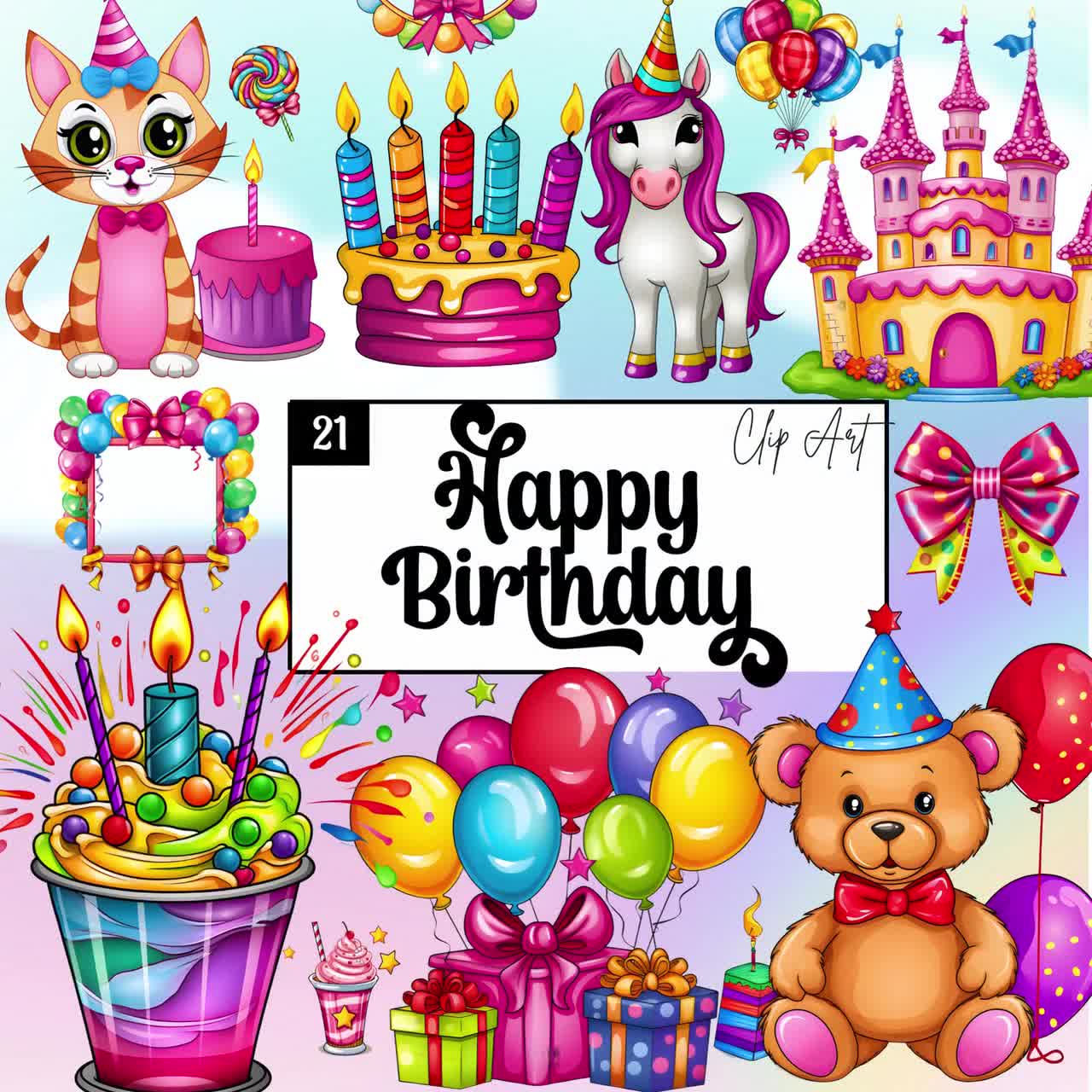 Happy Birthday Clip Graphics