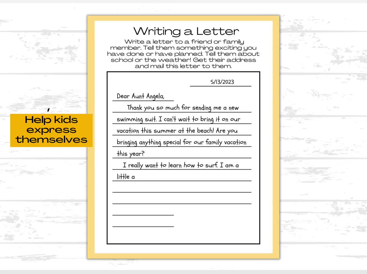 Part Of A Letter Worksheet