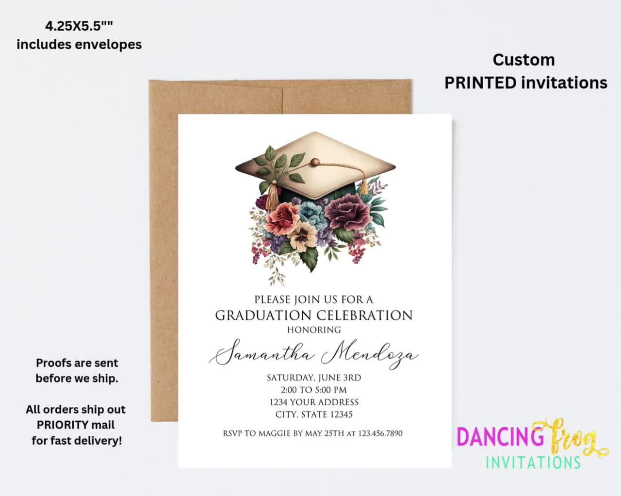 Fast Graduation Invitations