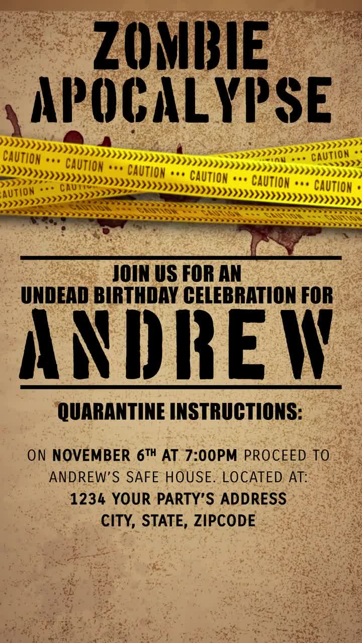 Zombie Apocalypse Invitations Zombie Apocalypse Invitations