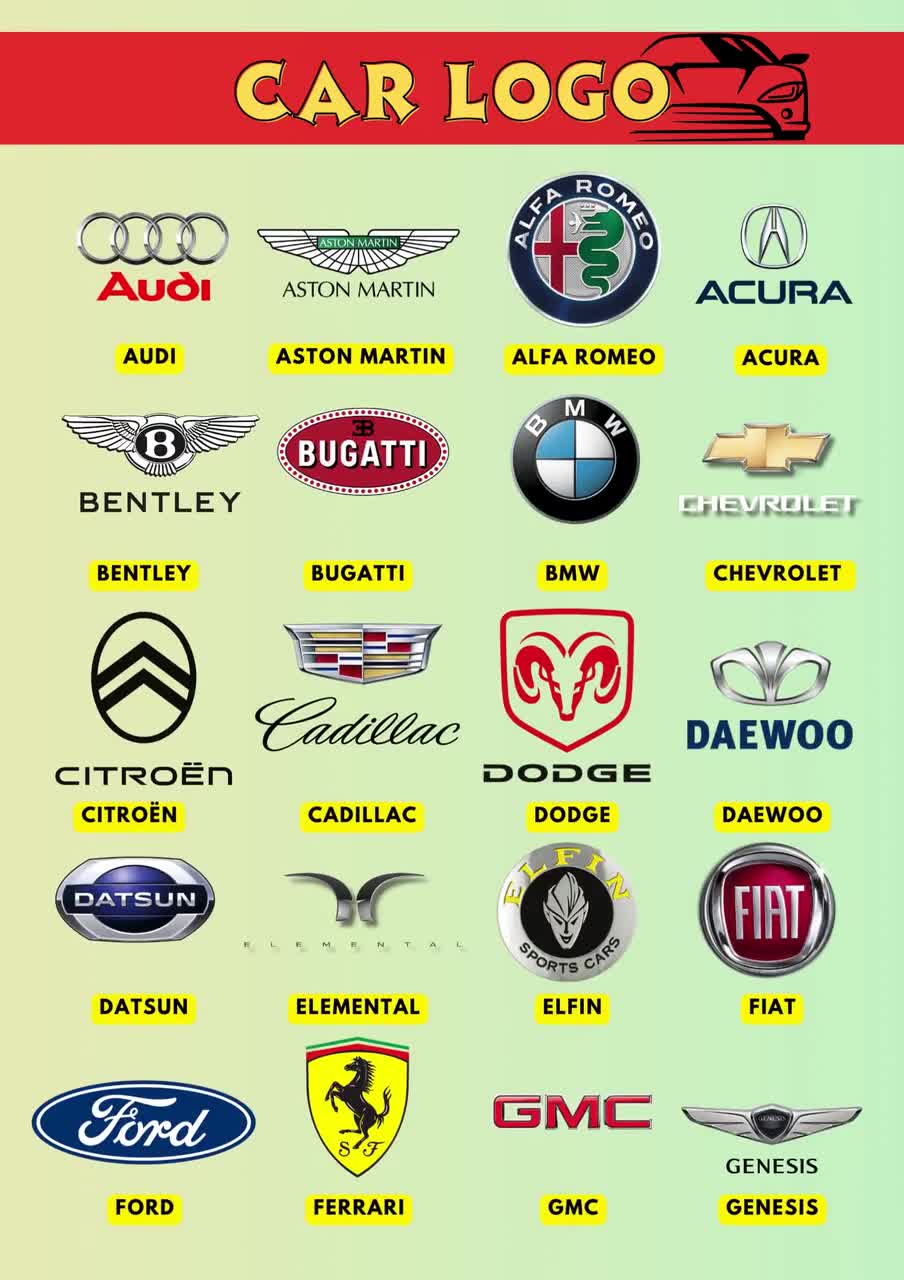 Car Logos Printable Pdf Car Logos Printable Pdf