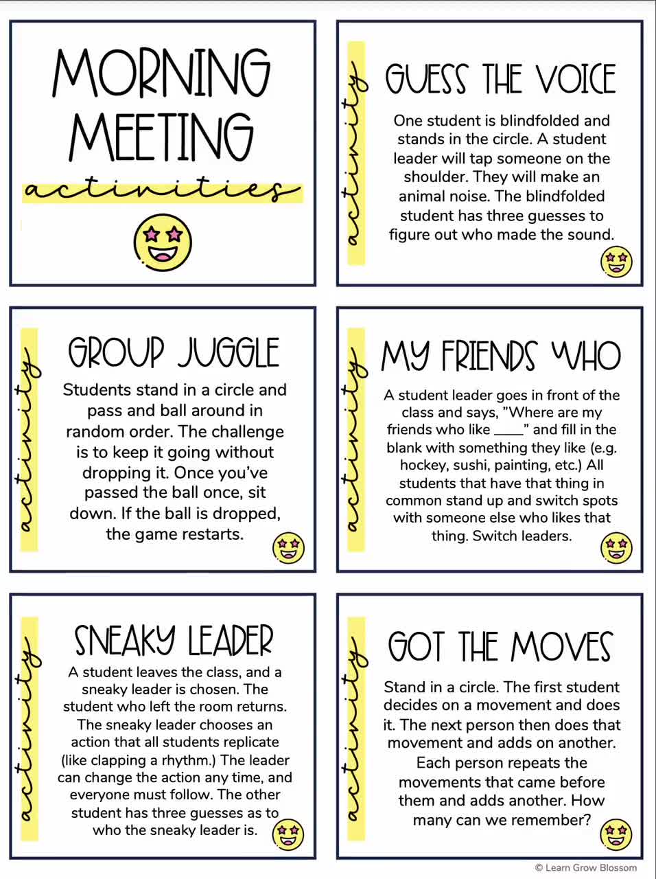 Morning Meeting Lesson Plans