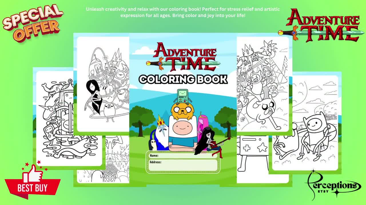 Adventure Time Coloring Book Adventure Time Fan Art Coloring Book For