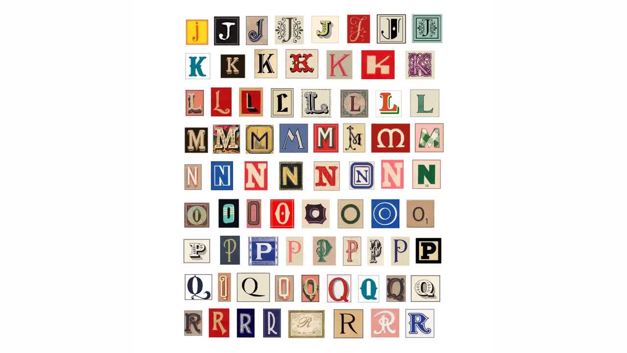 Cartoes De Alfabeto Vintage Para Imprimir