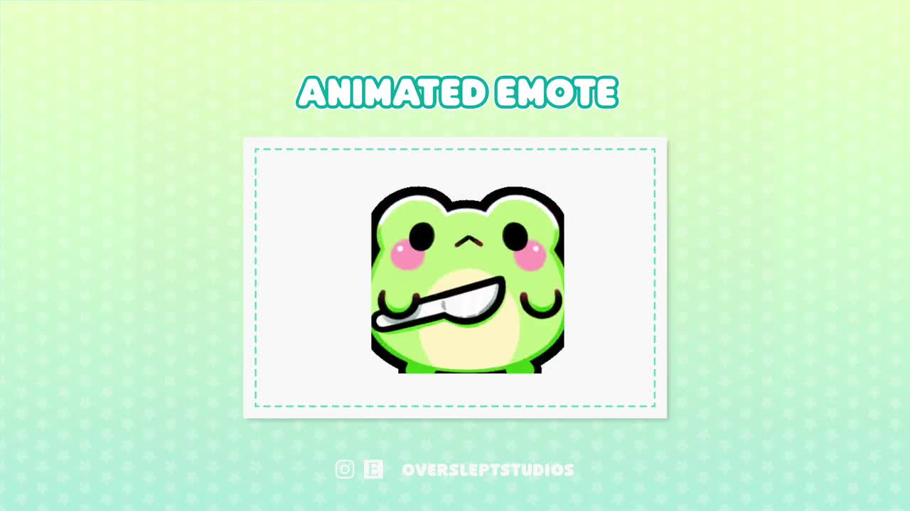 Shocked Frog ANIMATED Emote Twitch Kick Emote Discord