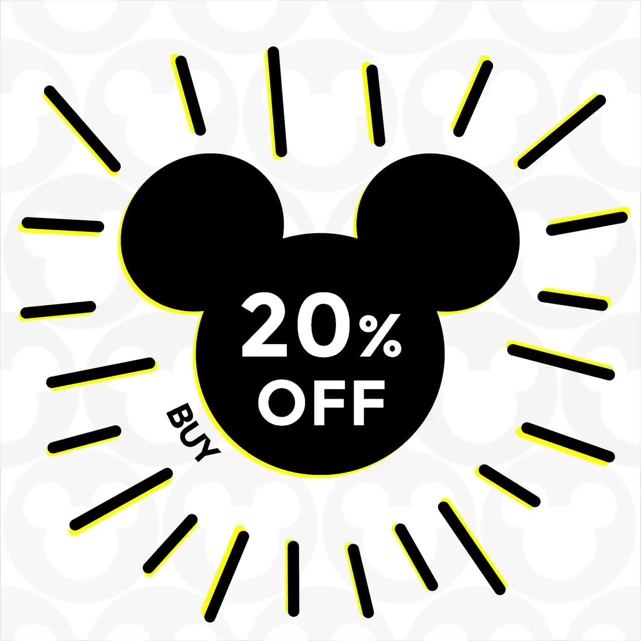 Mickey Mouse Oren Silhouet Cameo