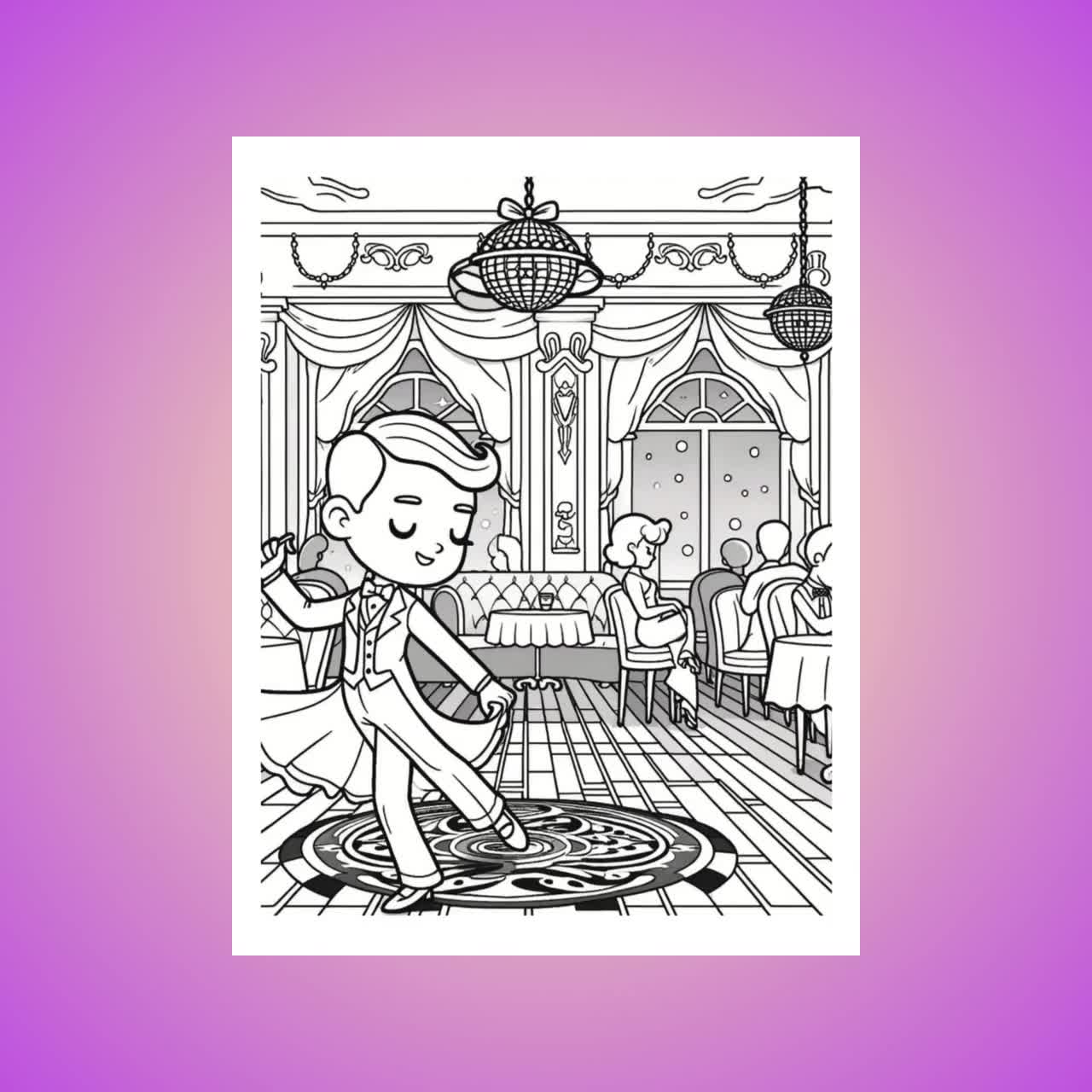 Ballroom Dancing Coloring Pages