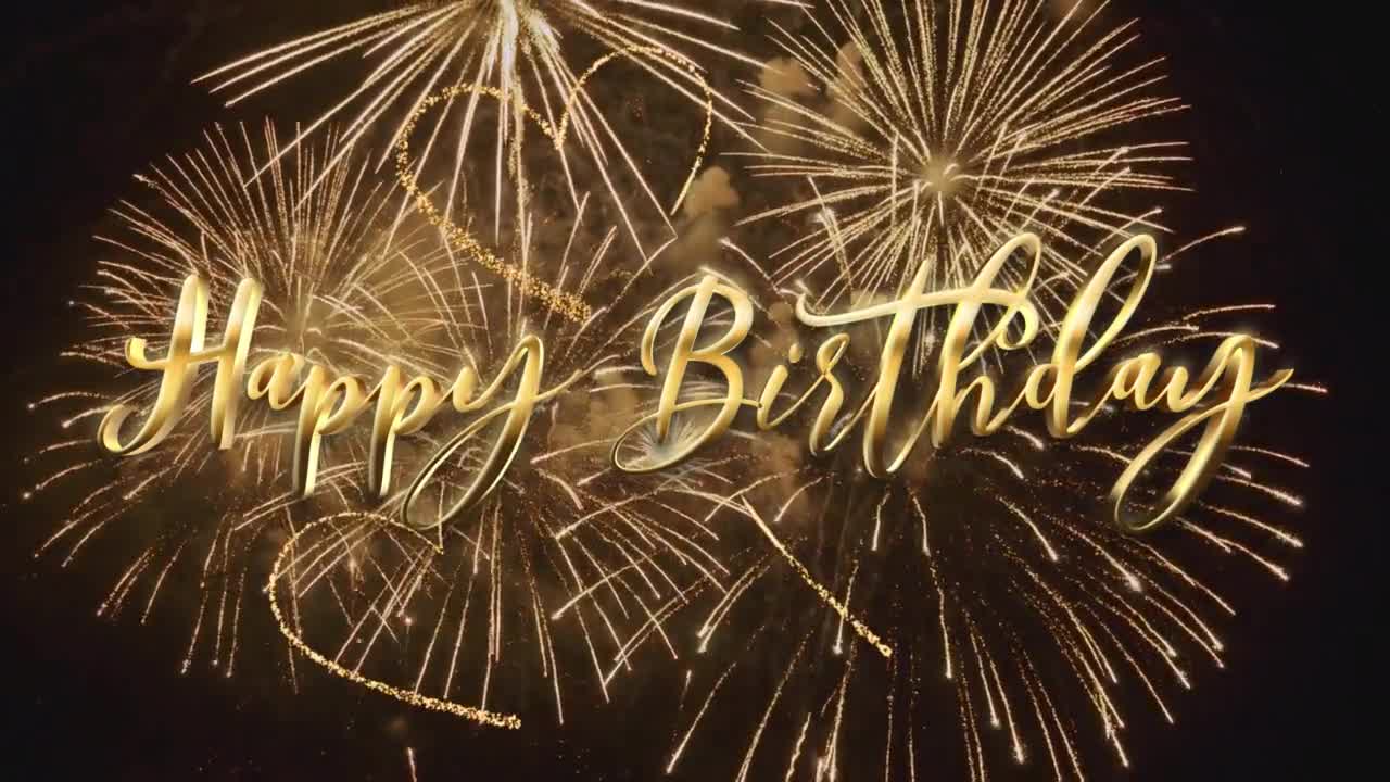 Happy Birthday Fireworks Animation Happy Birthday Fireworks And