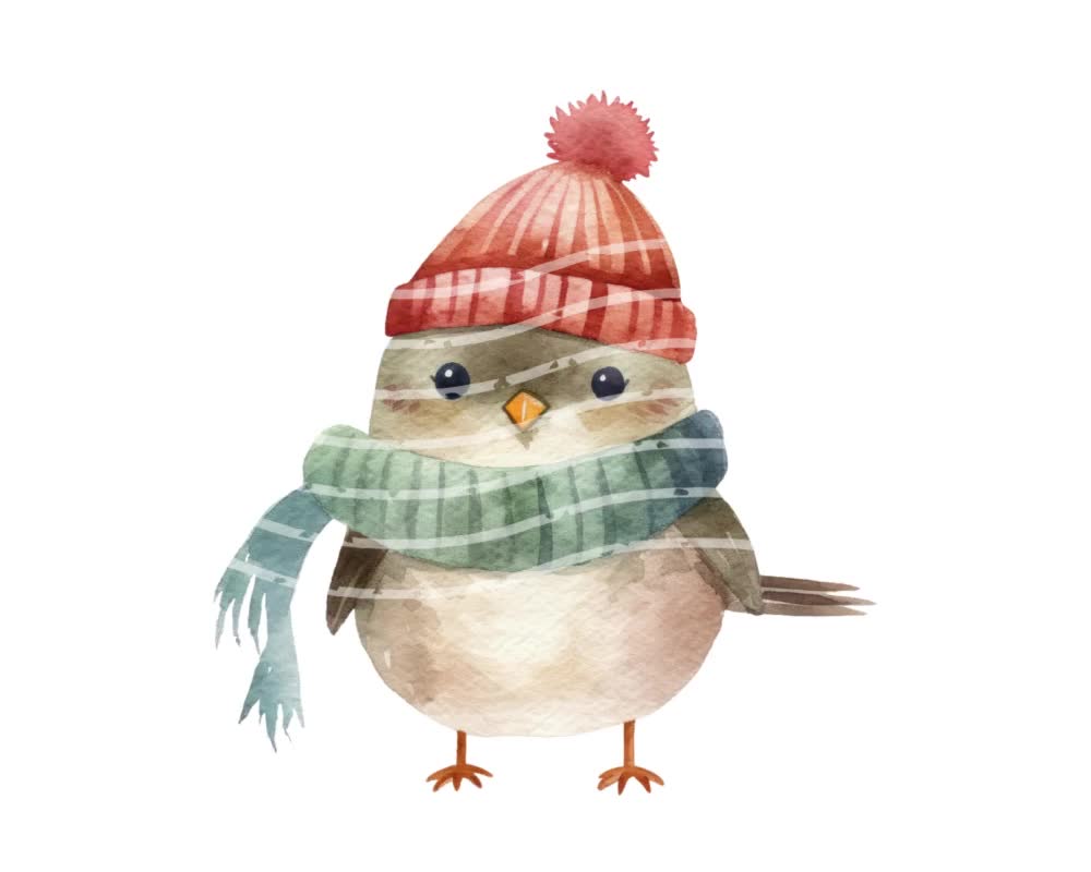 Winter Birds Clipart