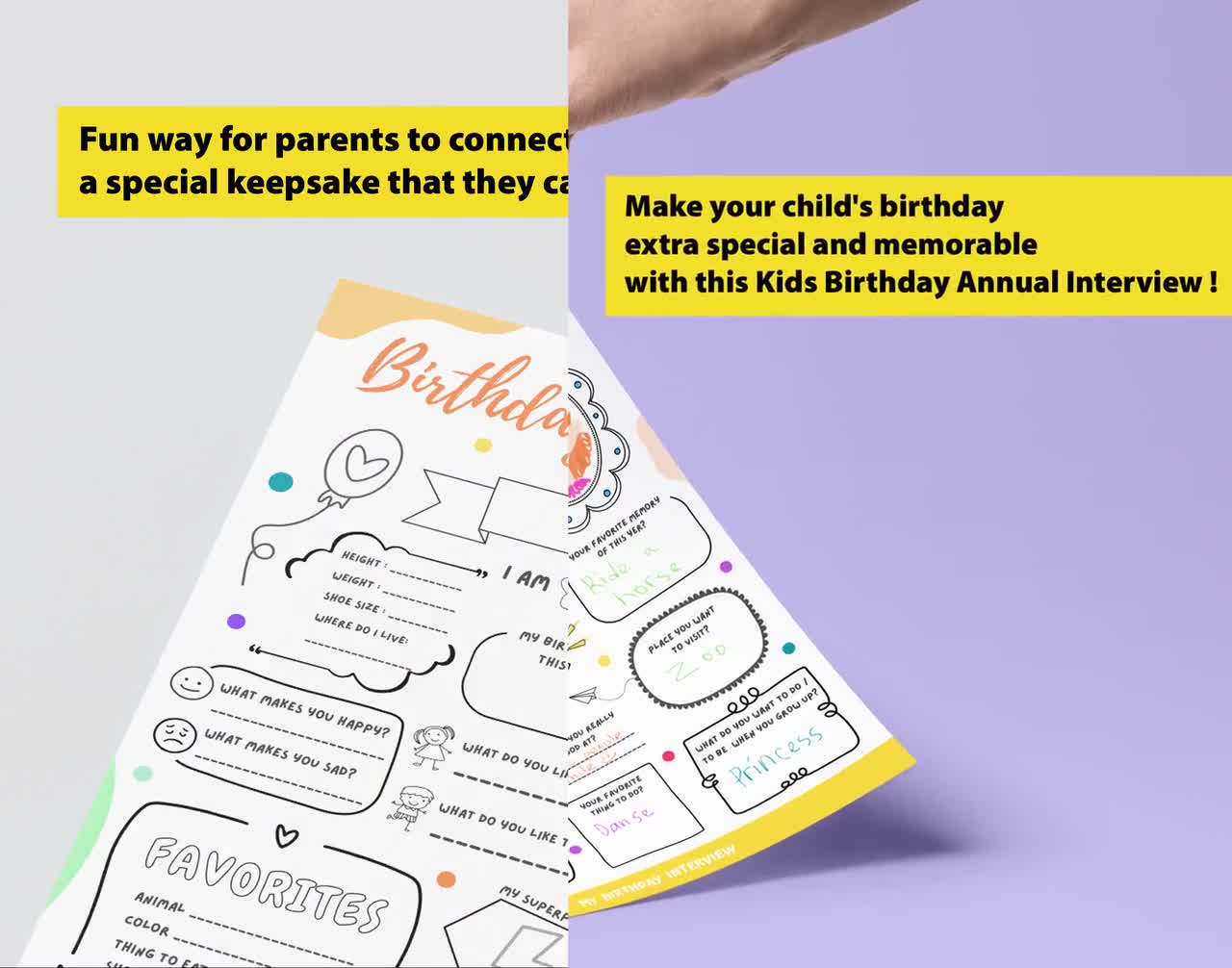 Yearly Interview Questions For Kids Craftivity Designs