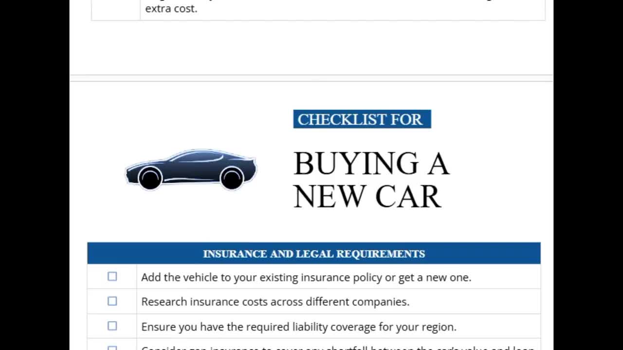 Car Buying Checklist