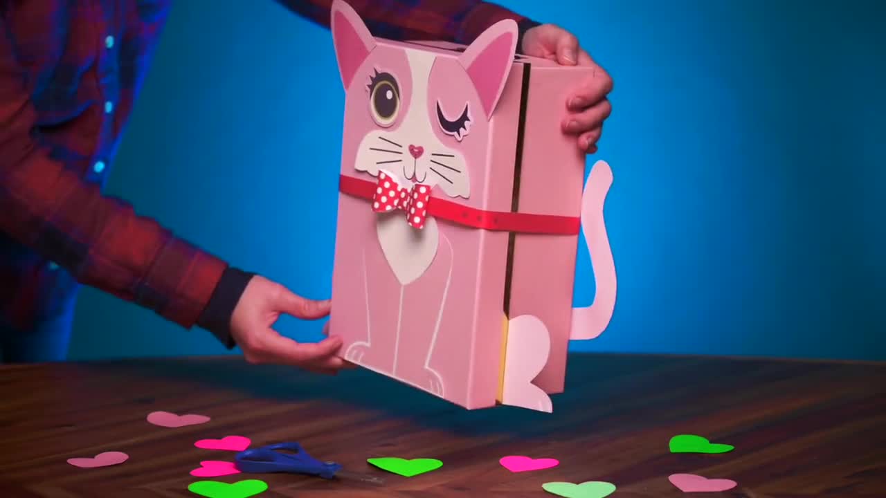 Cat Valentine Box Ideas Kitty Valentine Box SVG – Unique Designs By