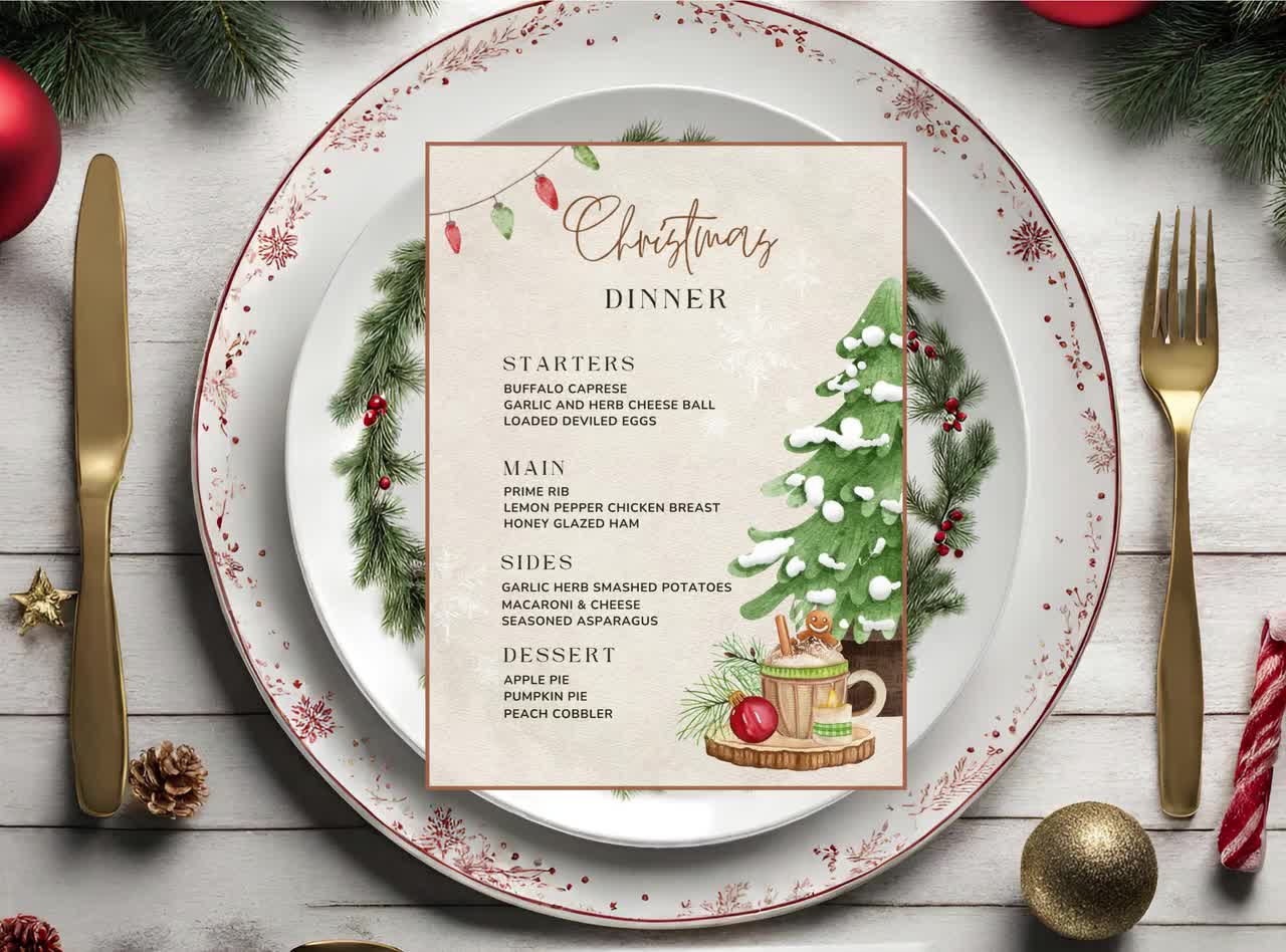 Plantilla De Menú Navideño De Abruzzo Macclesfield