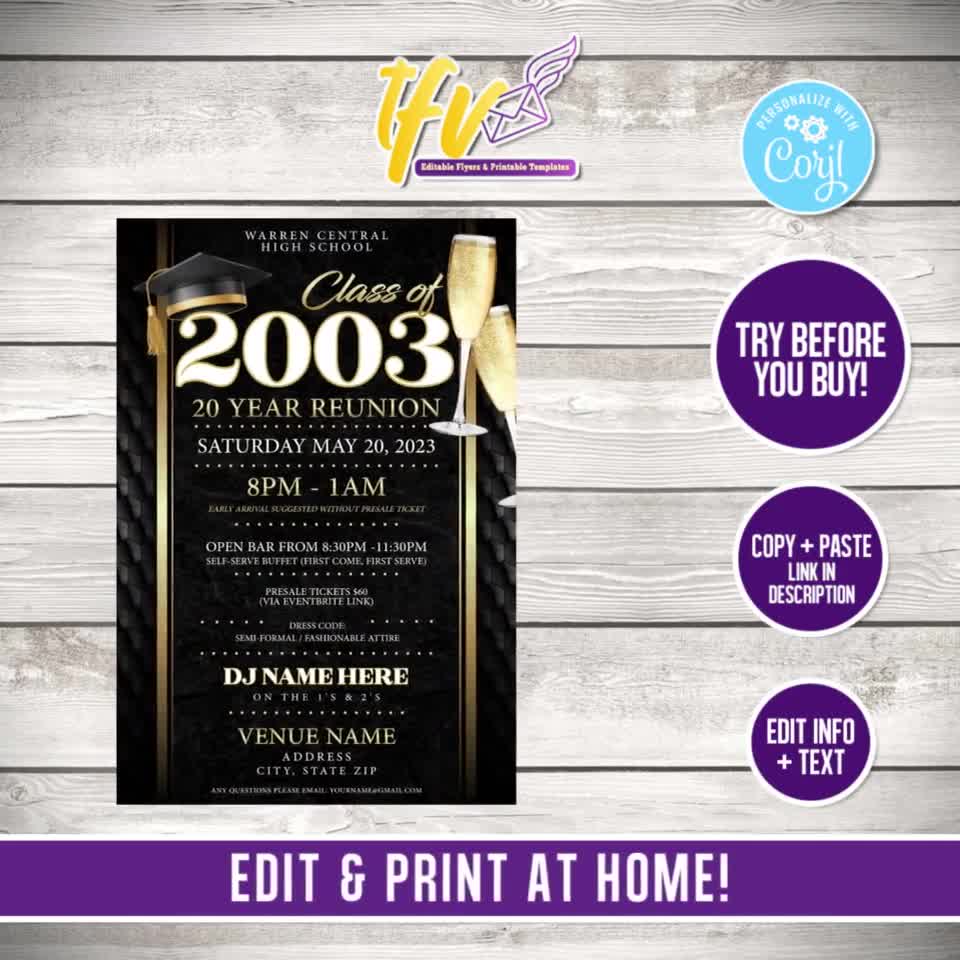 Reunion Flyer Template Ideas Class Reunion Flyer