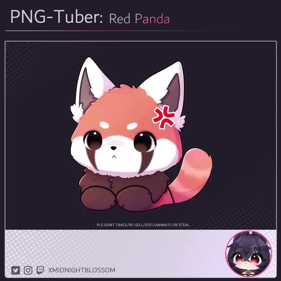 Roter Panda Chibi Chibi Roter Panda Kinderkartoon Plakatwand Und