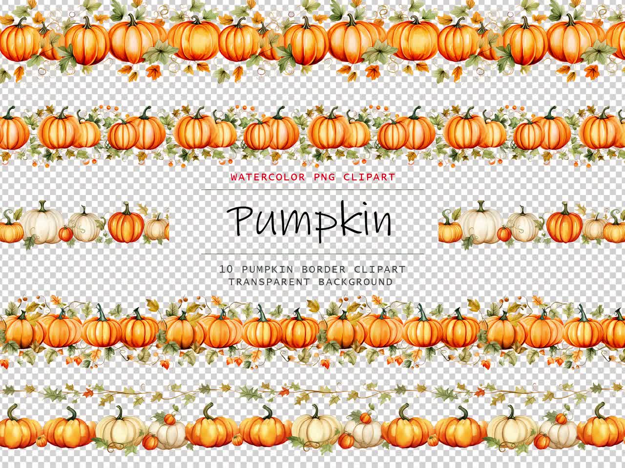 Pumpkin Border Clip Art Border Frame With Pumpkins And Autumn Leaves