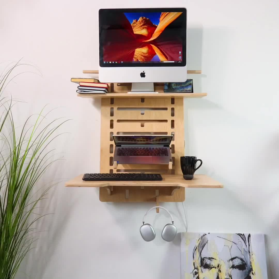 Standing Computer Desk Wall Wall Mounted Desks Mount It!