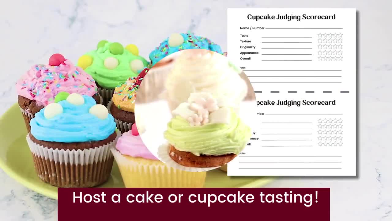 Cupcake Decorating Contest Judging Sheets COMPETITION CLOSED 3 Days