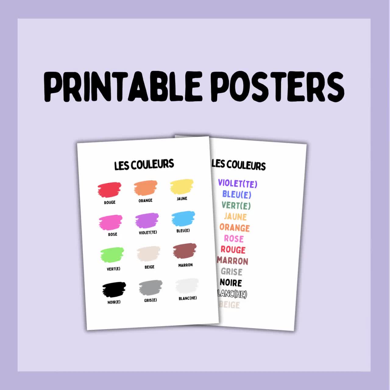 French Colours Posters