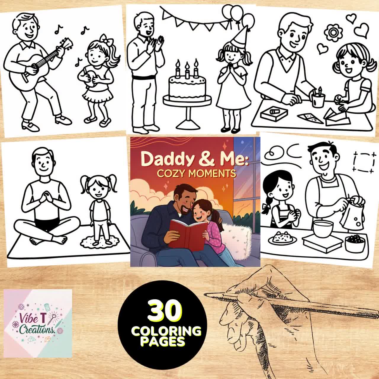 father daughter coloring book