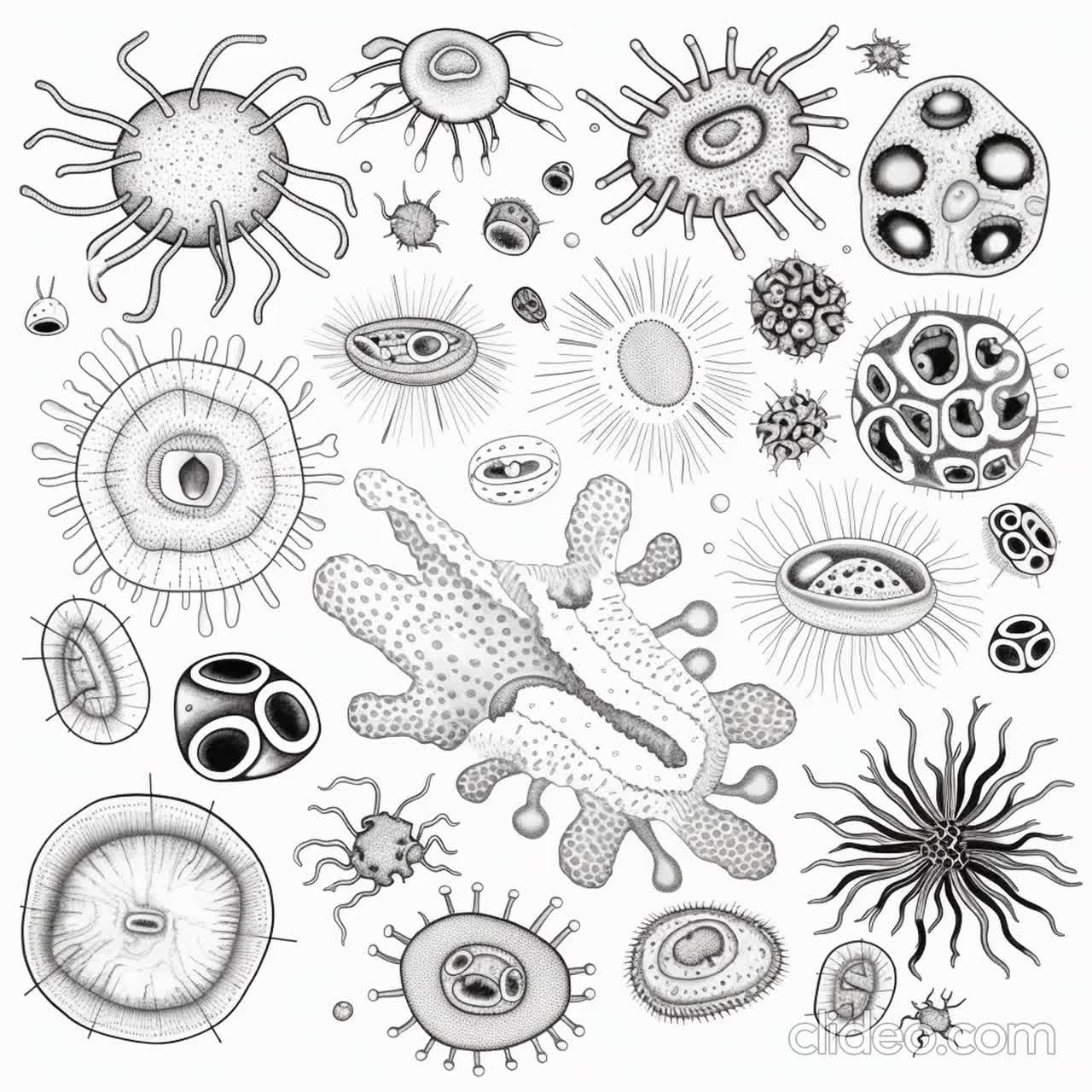 microbes coloring book