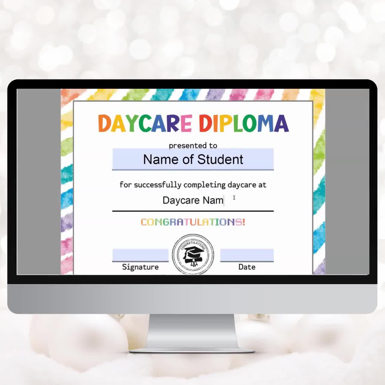 Free Daycare Diploma Certificate Templates Thevanitydiaries