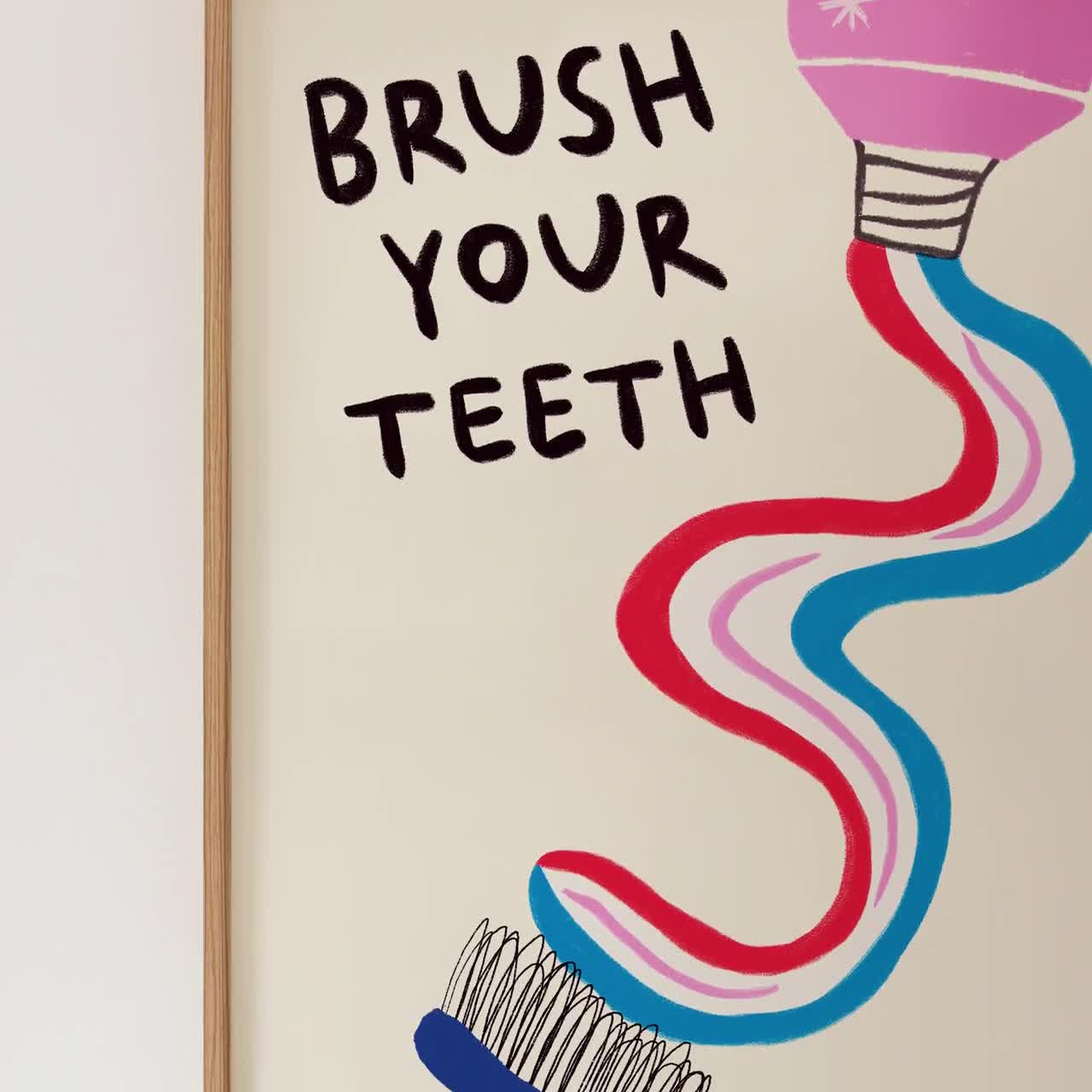 Brushing Abstract Posters