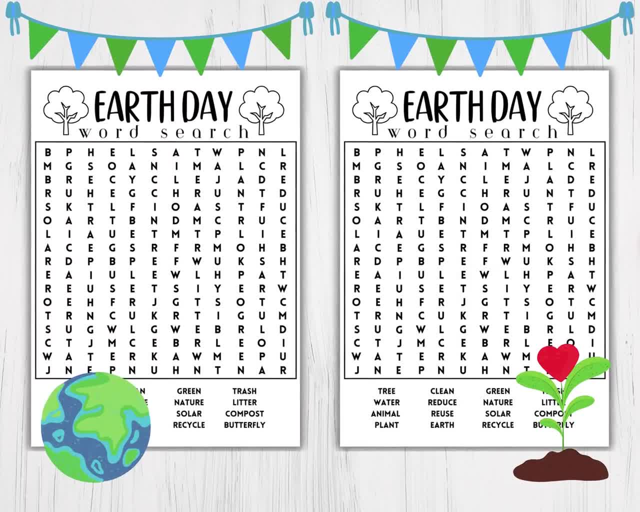 Sopa De Letras Del Día De La Tierra