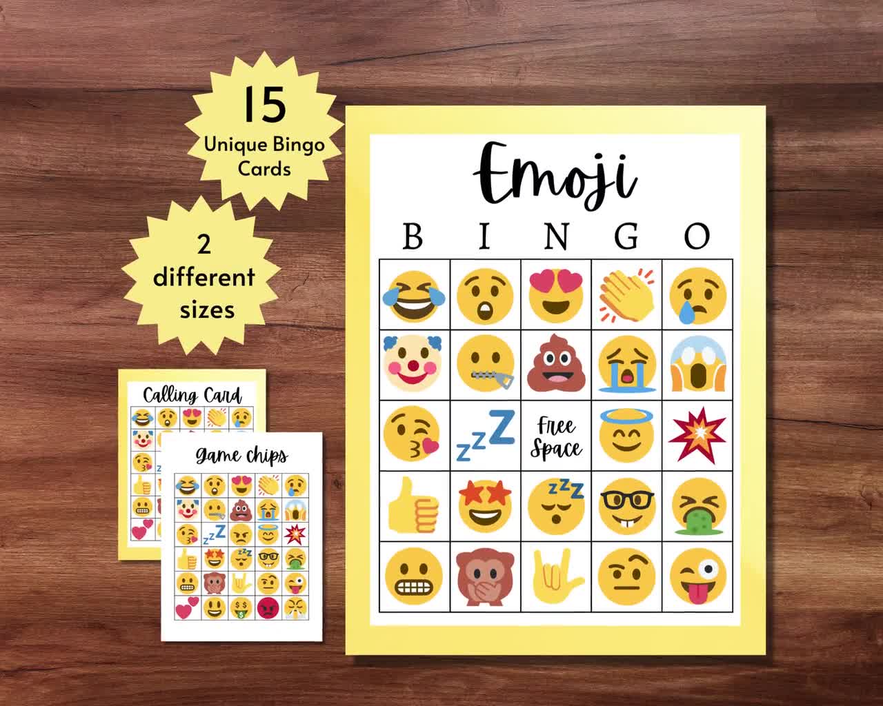 Juego De Bingo Con Emojis Para Imprimir COMENTA YO! El Material Sera