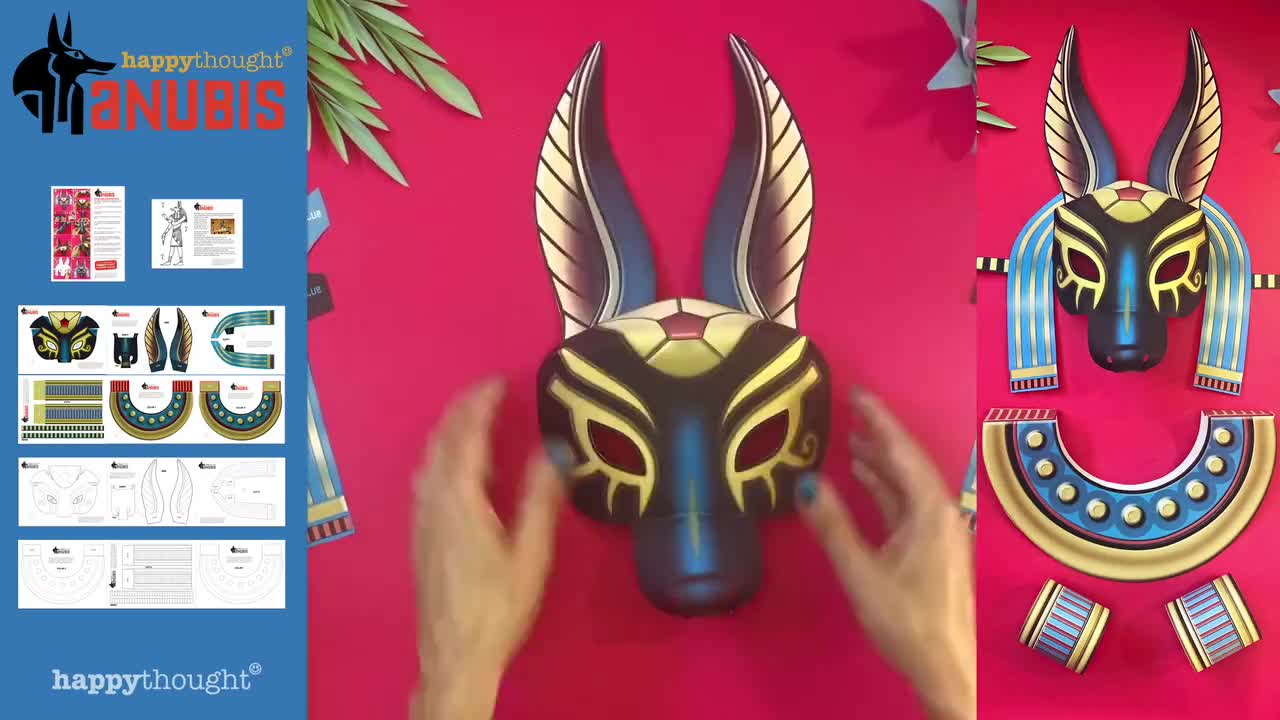 Anubis Maskenvorlage