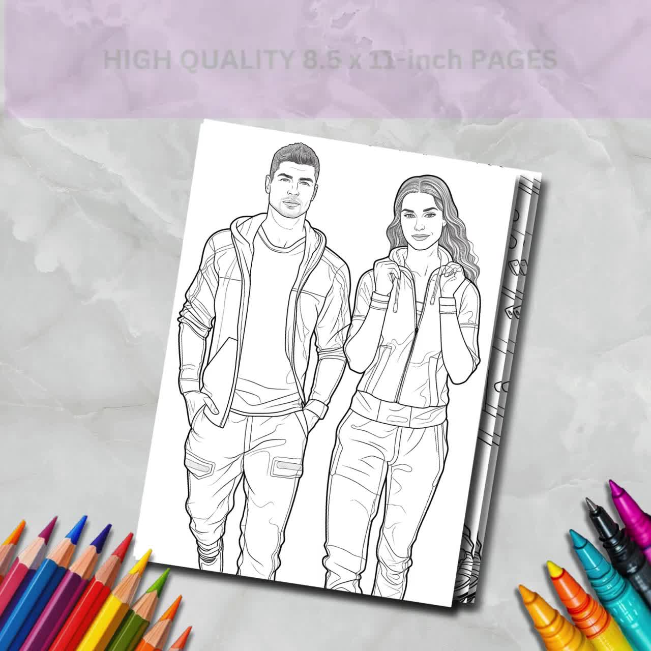 fashion coloring pages for adults printable