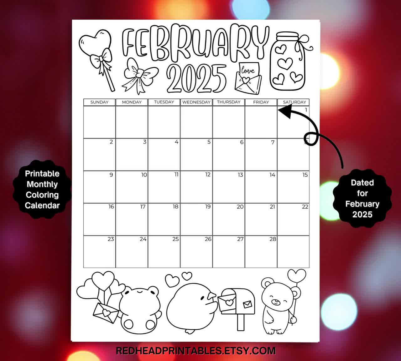 Calendarios Para Colorear E Imprimir Para Adultos 🌼🎨 Dibujos