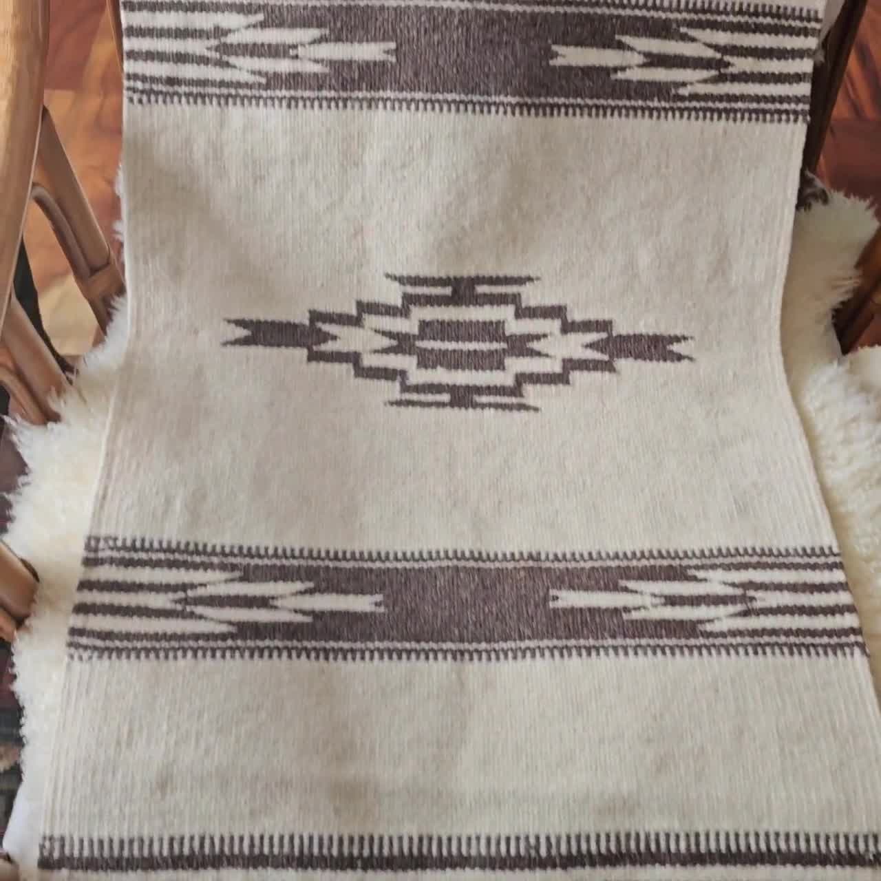 Saltillo Weave Wallpaper Vintage 65x88 Mexican Wool Saltillo Serape